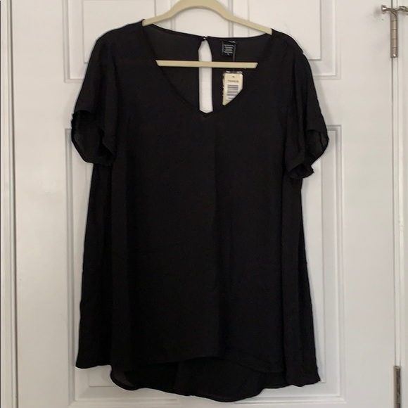 torrid | Tops | Black Sheer Top Layer Back | Poshmark